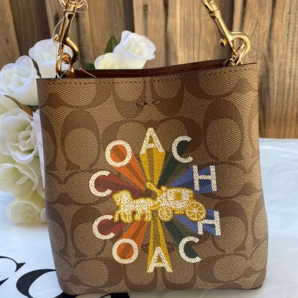 Coach | Bags | Coach Mini Bucket Bag In Signature Canvas C6835 | Poshmark